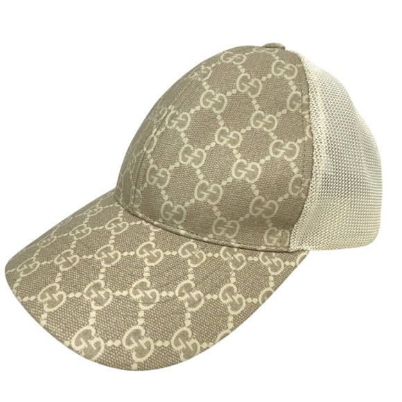 Gucci | Accessories | Gucci Gg Supreme Cap Beige Classic Logo Hat One ...